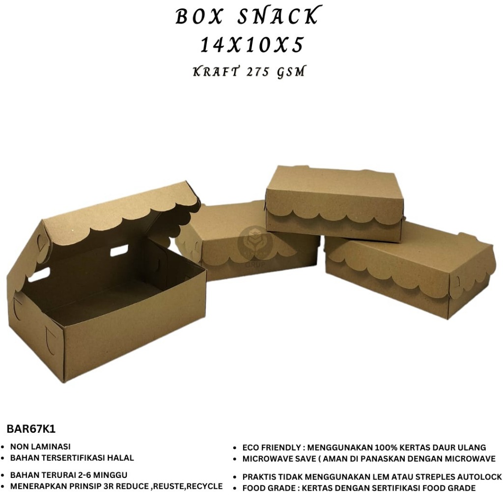 Snack Box 14x10 Snack Box 10x14 Non Aqua Material 275 Gsm (BAR67K1 ...
