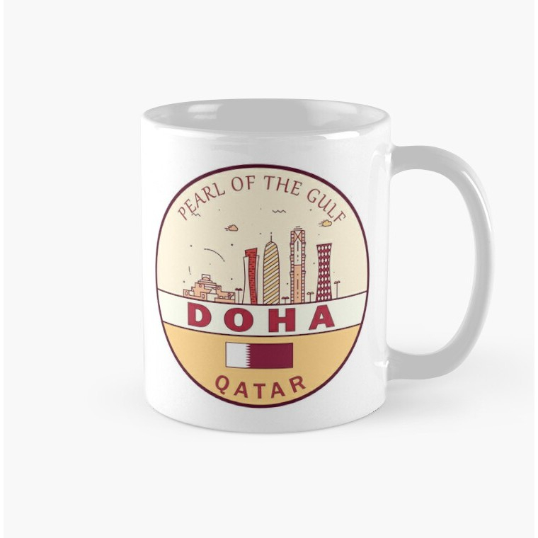 Ceramic Mug | Gift | Gift | Hampers | Doha Qatar City Skyline | Shopee ...