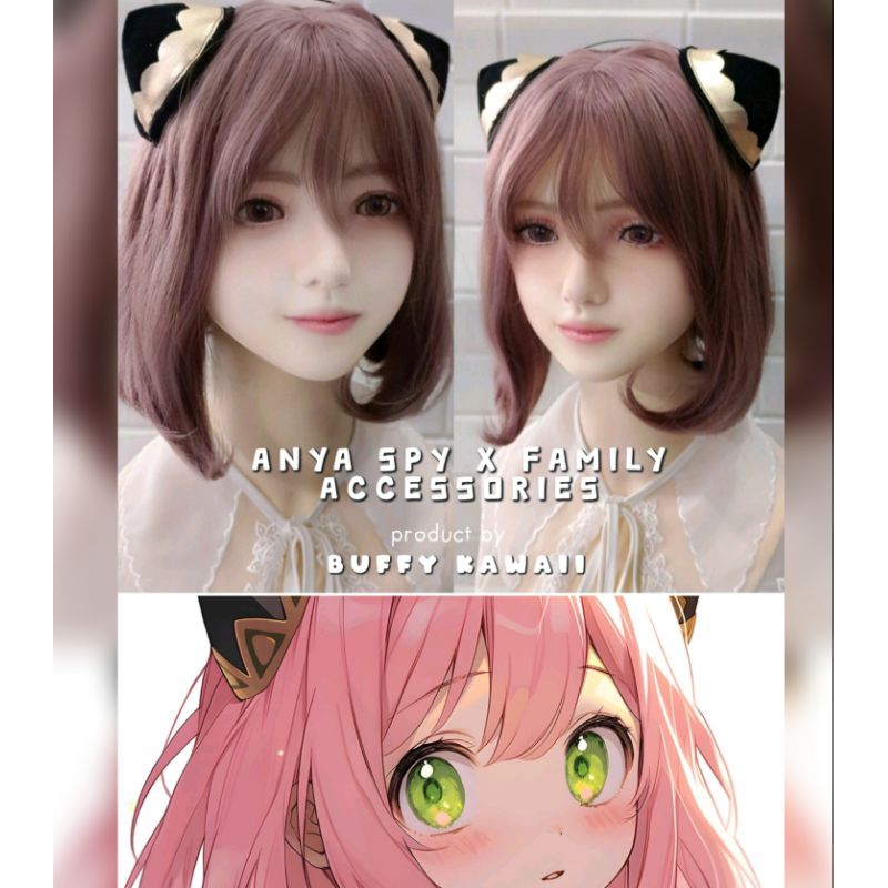 Anya forger spy x family cosplay horn hairpiece anime pom pom horn hair ...
