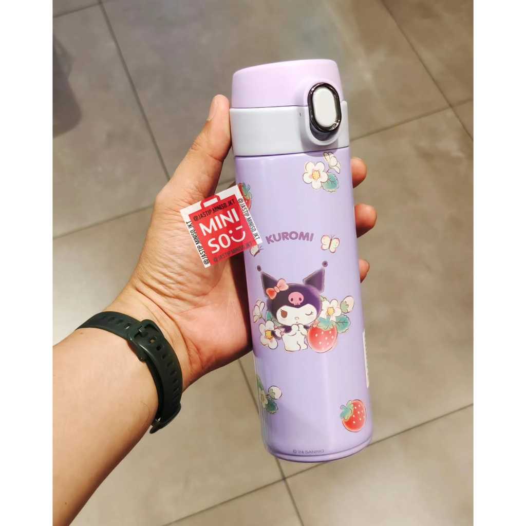 TERMOS Miniso x SANRIO Thermos Bottle Stainless SUS304 KUROMI Edition ...