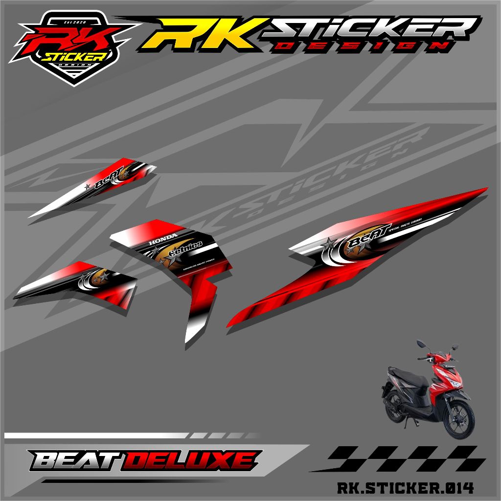 Beat DELUXE/STREET Motorcycle Sticker Striping Sticker BEAT Variations ...
