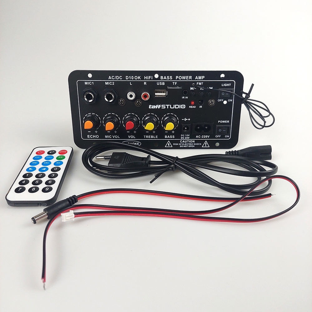 Active Speaker Kit D10 400W 2 Mic Amplifier Board Audio Bluetooth USB ...