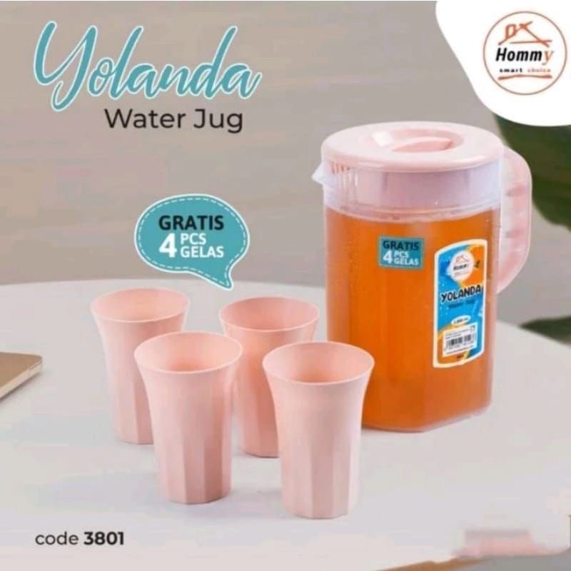 Yolanda Glass Teapot Set 2.2 Liter Plastic Kettle Drinking Water ...