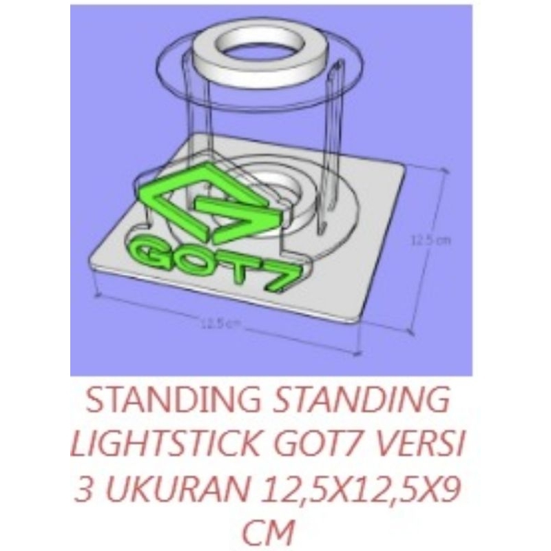 Lightstick Stand - K-pop Lightstick Standee For Got7 Version 3 | Light ...