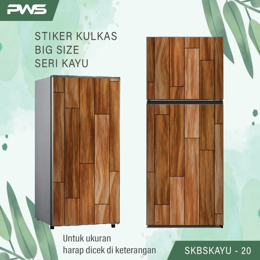 KAYU Latest Wood Motif Fridge Sticker/1-Door 2-door Refrigerator ...