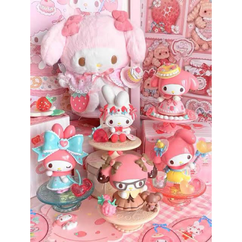 Miniso Sanrio My Melody Afternoon Tea Cake Stand Blind Box Figures ...