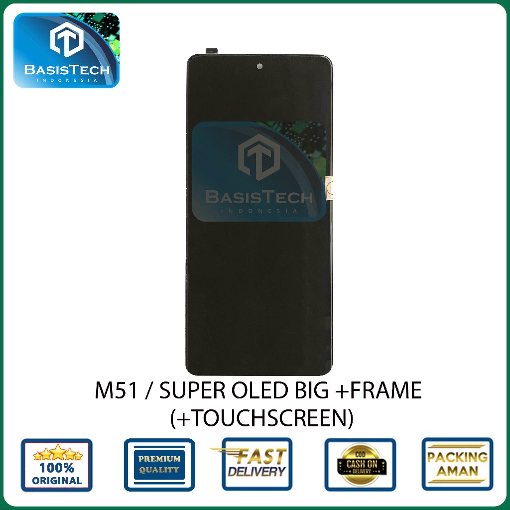 Lcd SAMSUNG M51 M515 SUPER OLED BIG + FRAME + TOUCHSCREEN - ORIGINAL ...