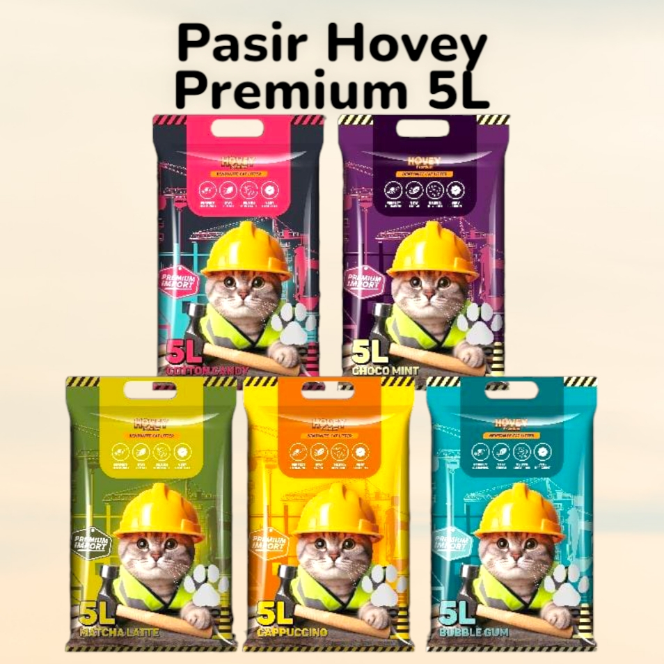 HOVEY PREMIUM 5L Cat Sand – Super Lumpy Scented Sand, Anti Odor, Minim ...