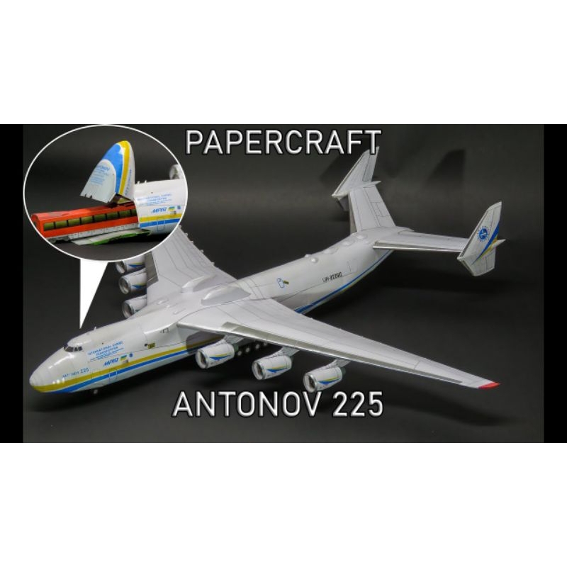 Antonov 225 aircraft miniature papercraft pattern sheet 1:100 scale (MP ...