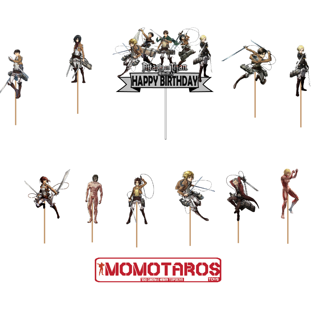 Attack of Titans NEW cake Topper contains 11 pcs | Shopee Philippines