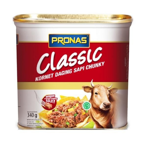 Pronas CORNED BEEF CHUNKY CLASSIC 340G 198G | Shopee Philippines