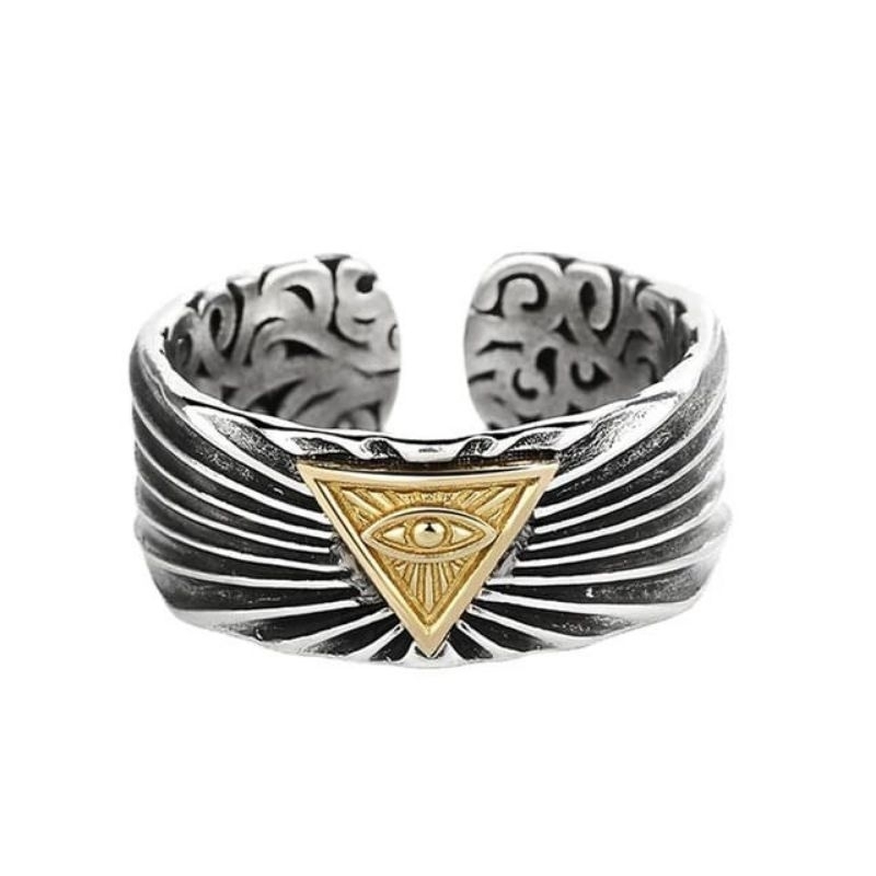 MATA Retro Vintage Egyptian God's Eye Ring / Eye Ring / Adjustable ...