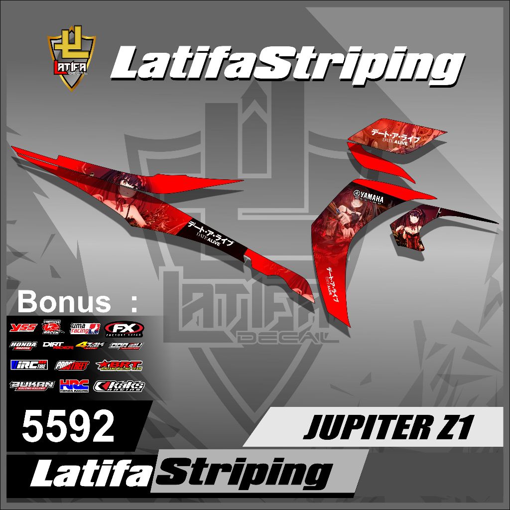 Yamaha JUPITER Z1 Motorcycle Sticker - STRIPING LIST Variation YAMAHA ...