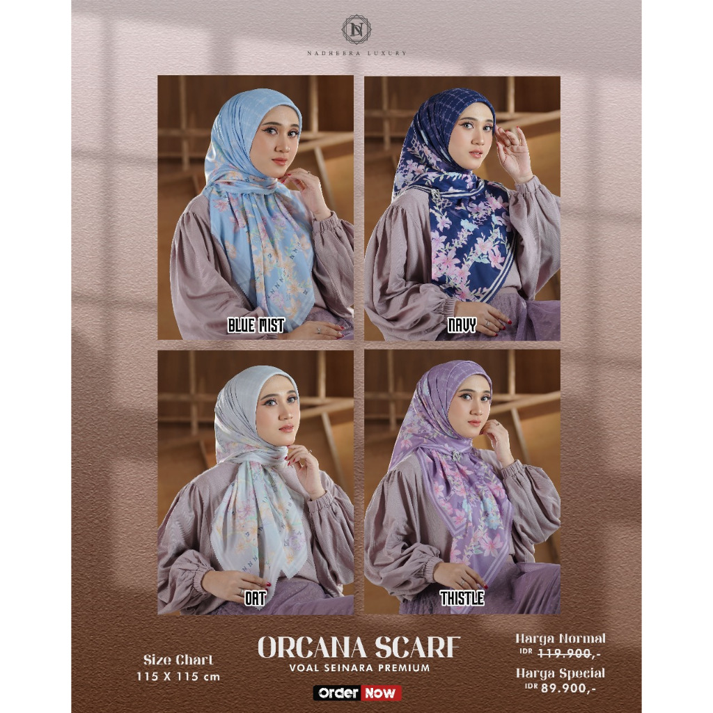 Orcana SCARF by Luxury Latest Quadrilateral Hijab Motif Hijab Luxury ...