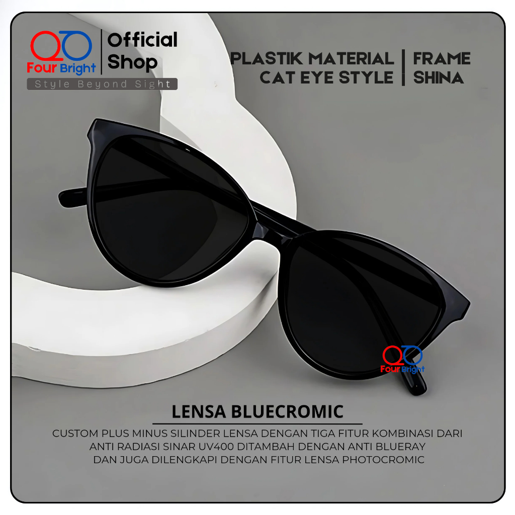 Four BRIGHT - Shina Frame - Normal/Minus/Cylinder Photochromic Glasses ...