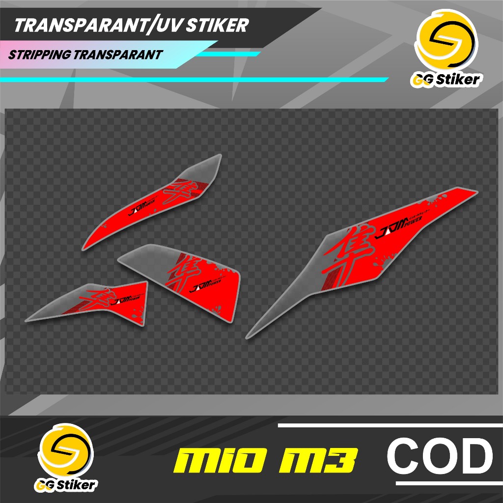 Simple UV CLEAR Transparent STRIPING YAMAHA MIO M3 MIO 125 HAYABUSA ...
