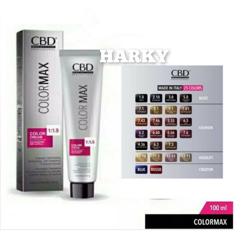 Cbd PROFESSIONAL HAIR PAINT COLOR MAX 100ML | Shopee Philippines