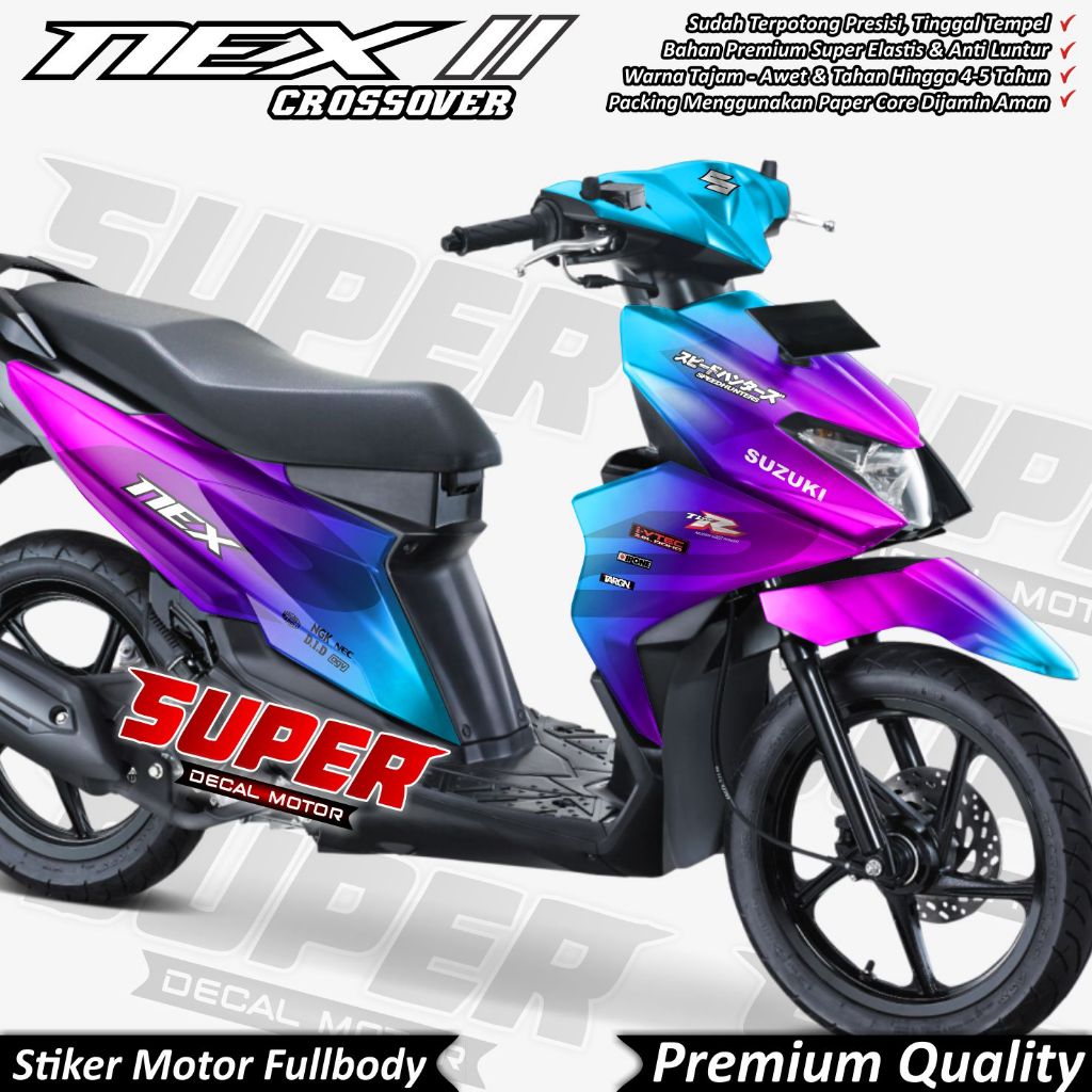 Suzuki NEX 2 Decal Sticker Full Body Variation Of Gradation Concept ...