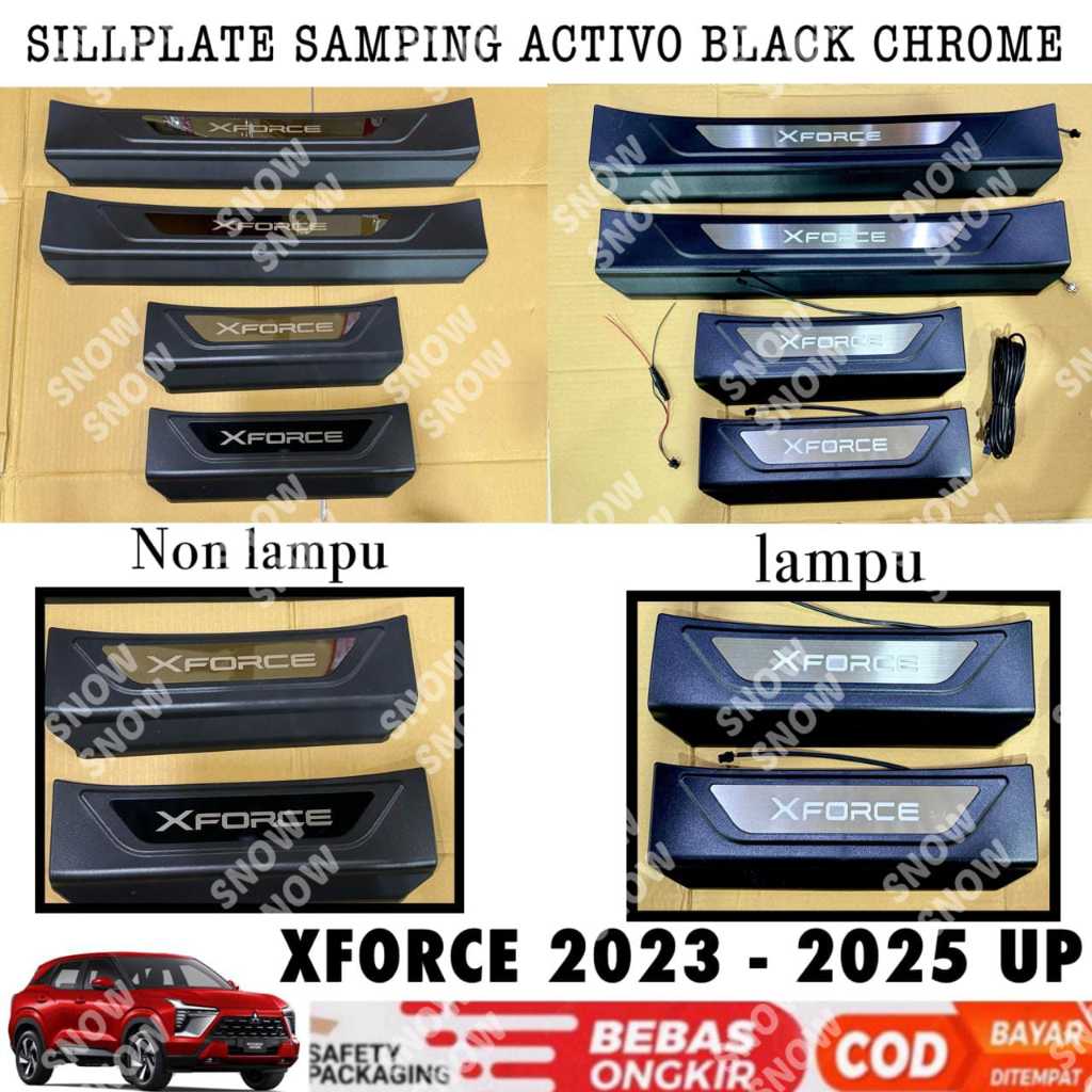HITAM Side Sillplate Xforce X force 2023 2024 2025 up Activo Black ...