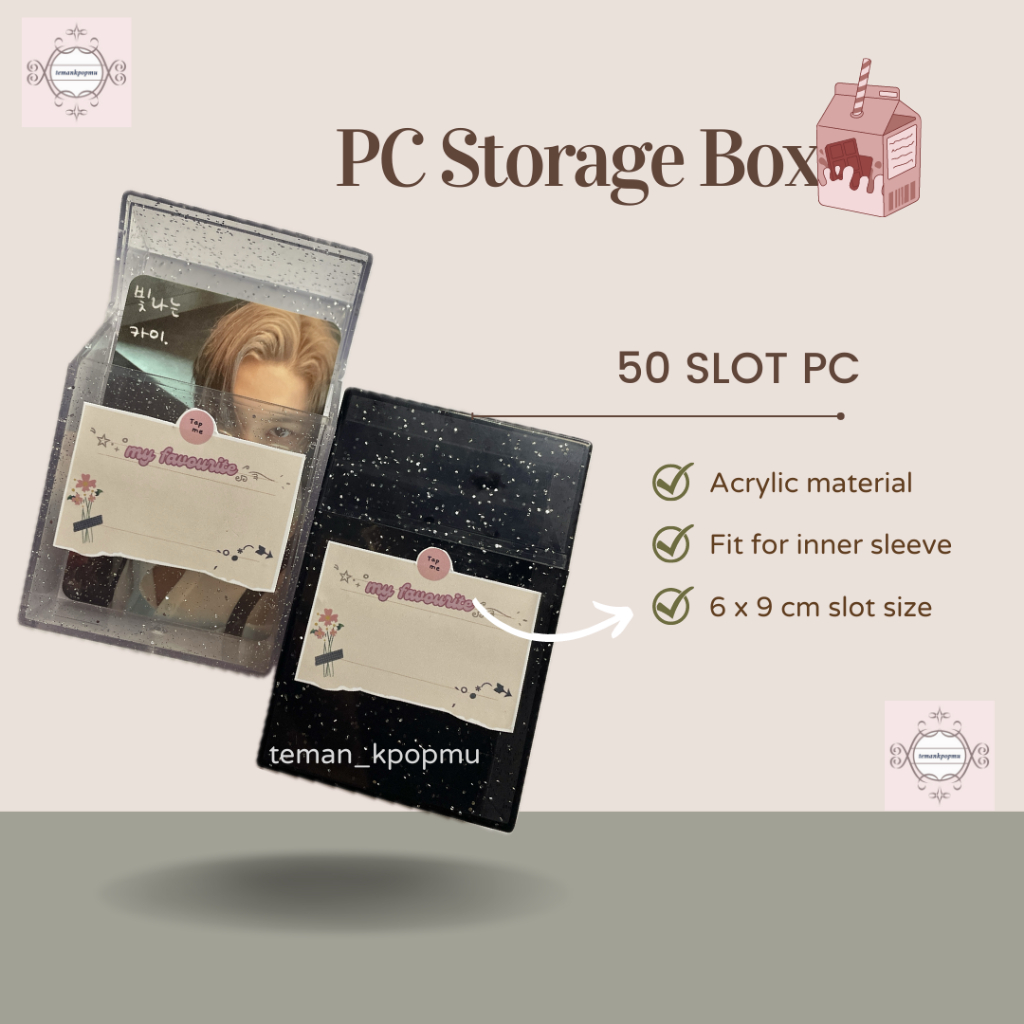 My Favorite PC Storage Box Kpop Storage Box Photocard PC Sleeve Flip ...