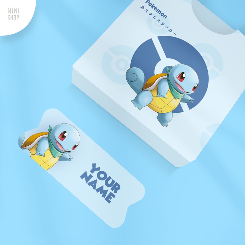 Pokemon Squirtle Waterproof Custom Name Stickers | Shopee Philippines