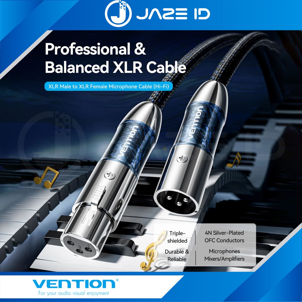Vention Aux Microphone Cable XLR Extension Audio Male to Female Mic ...