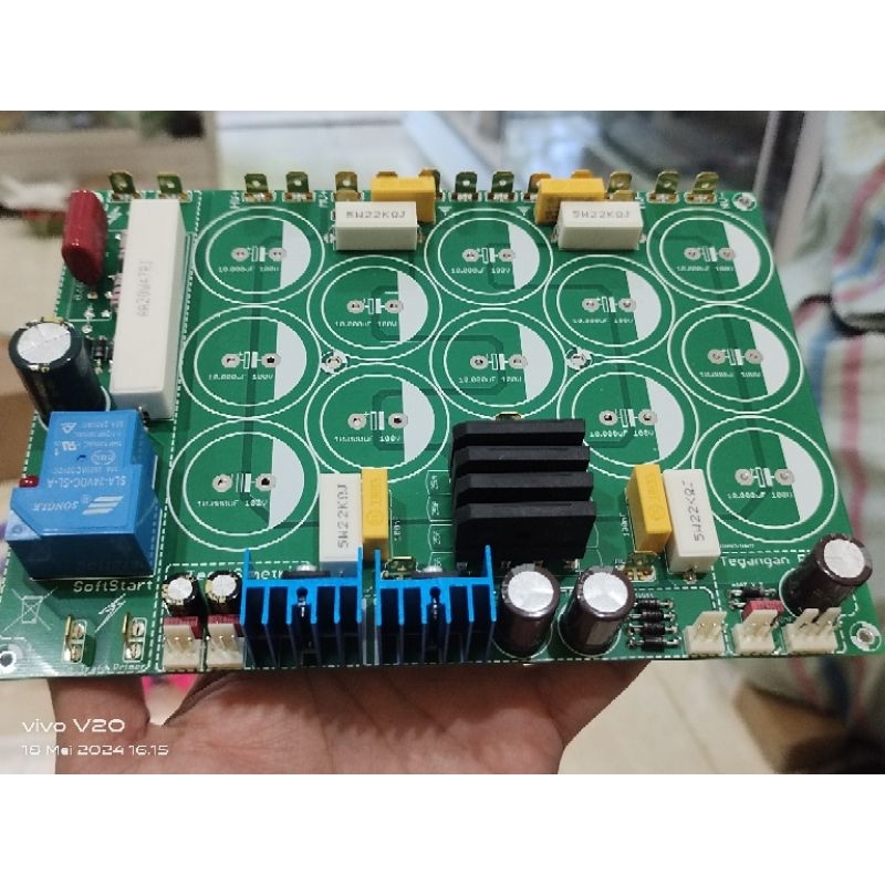 Psu kit class H 12 elco Double layer+sofstart psu ampli class H 2 step ...