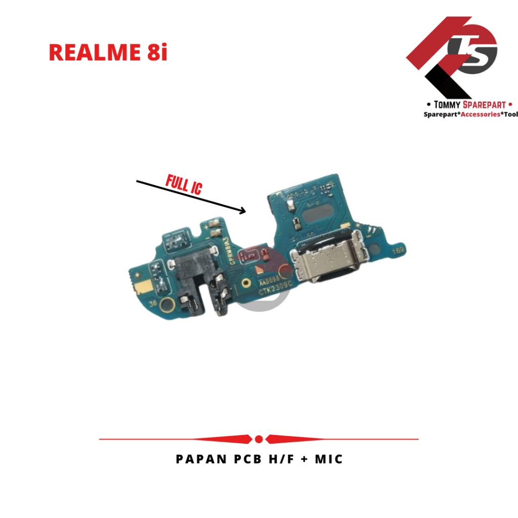 REALME 8i CHARGER PCB BOARD + MIC + ORIGINAL CT QUALITY HEADSET ...