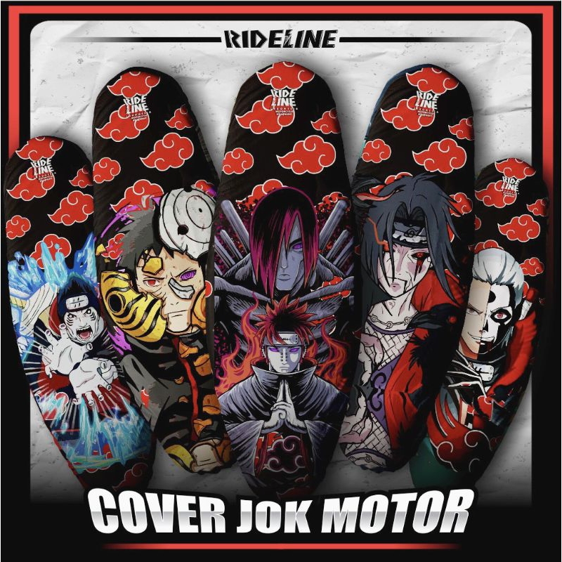 Rideline AKATSUKI - NARUTO FULLPRINT MOTORCYCLE SEAT COVER SEAT COVER ...