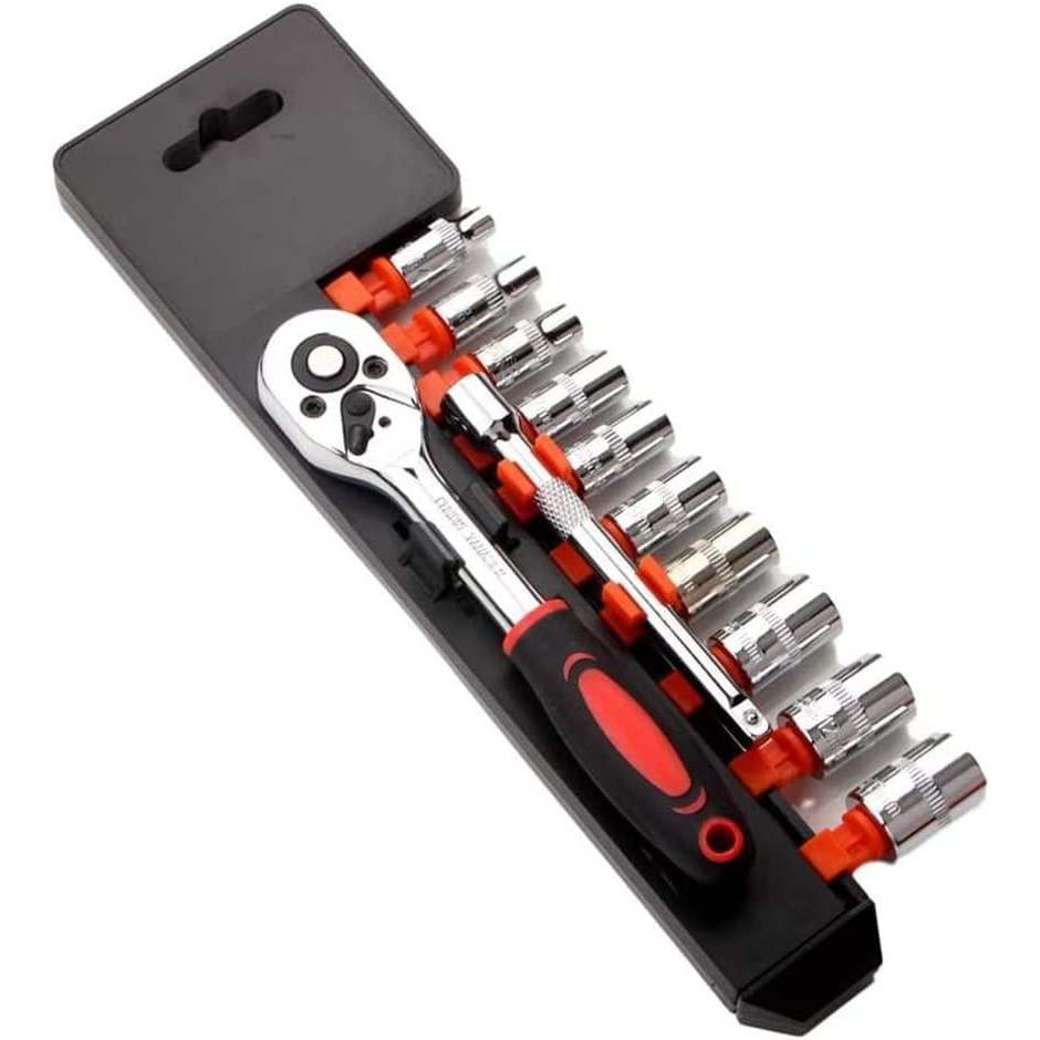 Cr-v Drive Socket Wrench Set 1/4 Handle 12 PCS | Shopee Philippines