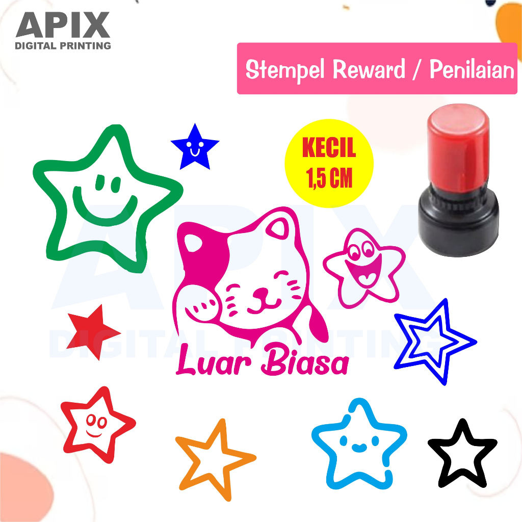 Star Teacher Stamp [Small] Star Teacher Stamp Rewards Assessment TK SD Children Paud Stampel ...