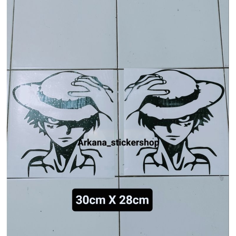 One PIECE LUFFY CUTTING STICKER LEFT RIGHT CAR CUTTING STICKER | Shopee ...