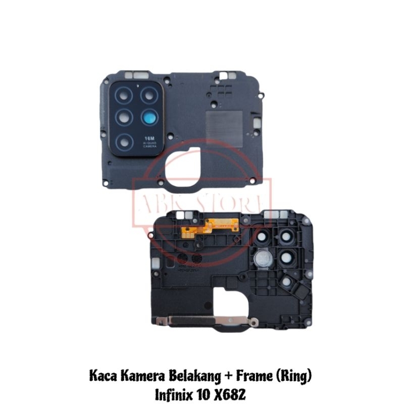 Ring + Camera Lens / Rear Camera Glass + Frame Infinix Hot 10 X682 ...