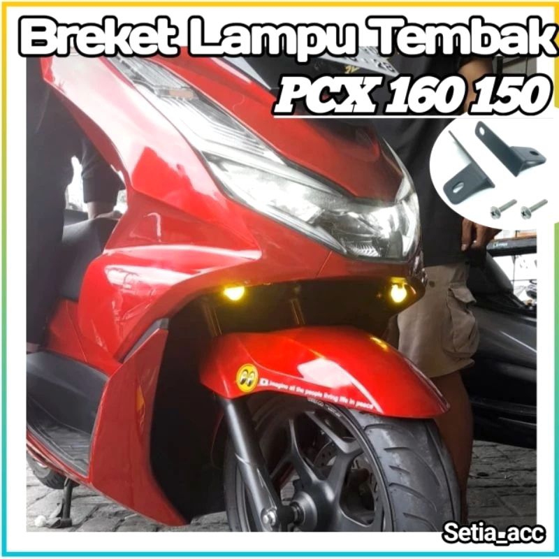 Bracket Holder foglamp d2 laser Spotlight honda pcx 150 & pcx 160 Thick ...