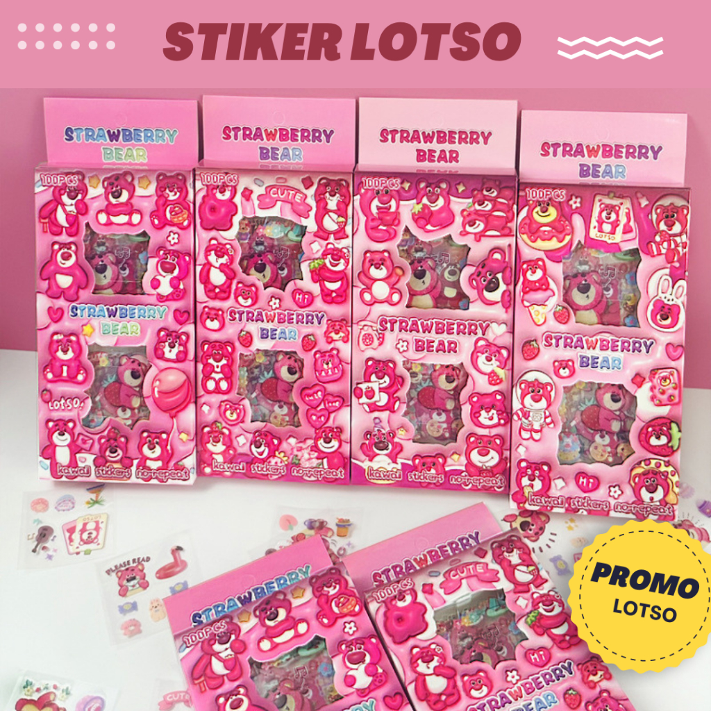 Lotso box Long Sticker 2D Waterproof Sticker Contents 100 sheets per ...