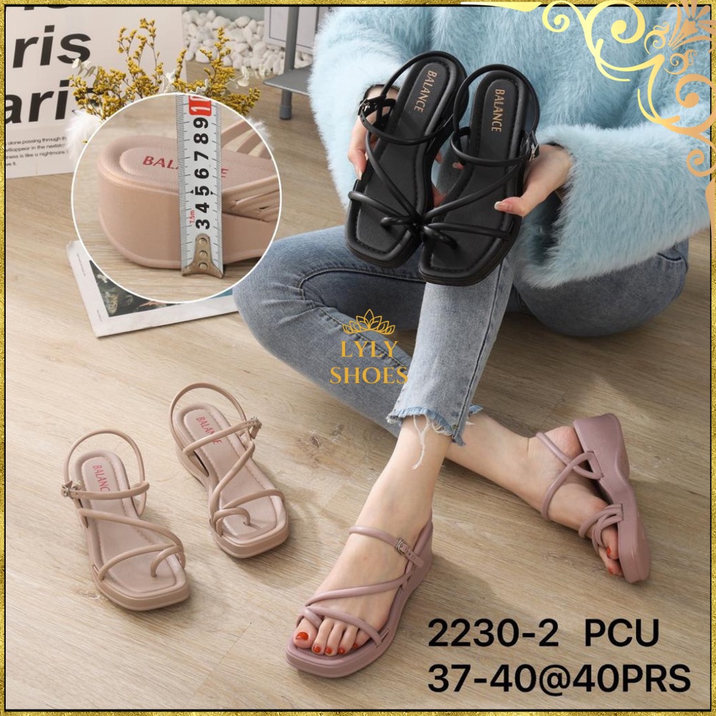 CODE Q12F Women's Semi-Formal Work Sandals with Striped Straps, Semi ...