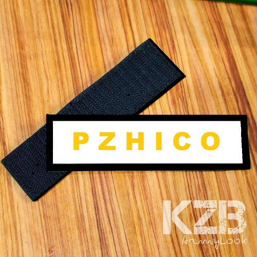 Rubber Velcro Name Patch-Rubber Name Emblem 11x3 WHITE YELLOW Font ...
