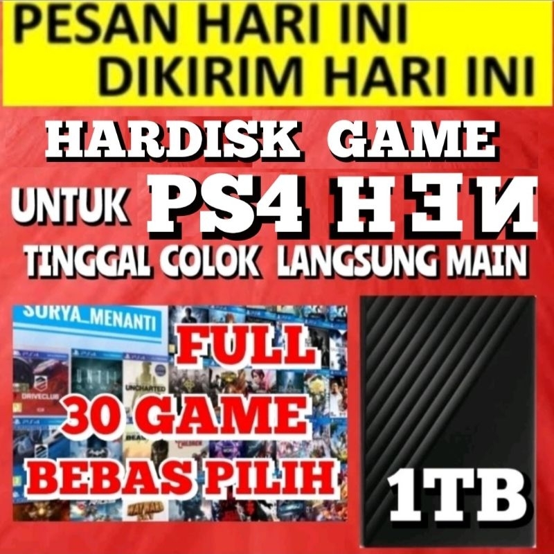 Ps4 EXTERNAL HARD DISK 1TB EXTERNAL GAMES HARD DISK HDD PS4 GAME FREE ...
