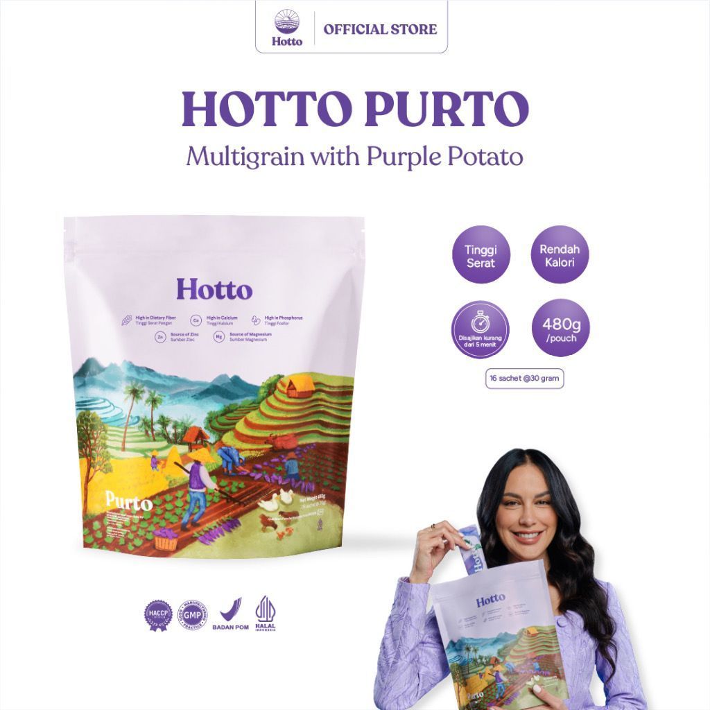 Hotto Purto - Multi Grain With Purple Potato - High Fiber Drink ...