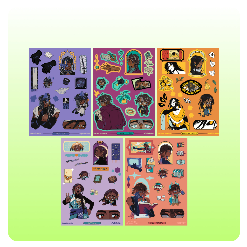 A6 Original Characters Sticker Sheet | Shopee Philippines