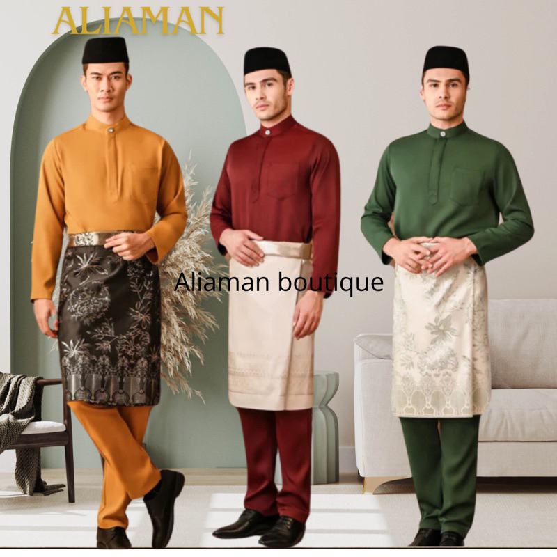 Men's Malay Baju Set Malaysian Malay Traditional Baju Cekak Musang Baju ...