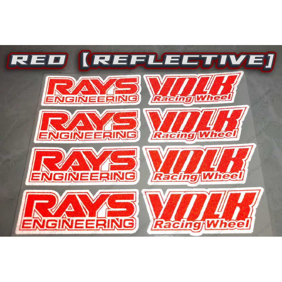 CAHAYA Volk RACING Light Bounce 1SET 4PCS HIGH GRADE RIMS sticker ...