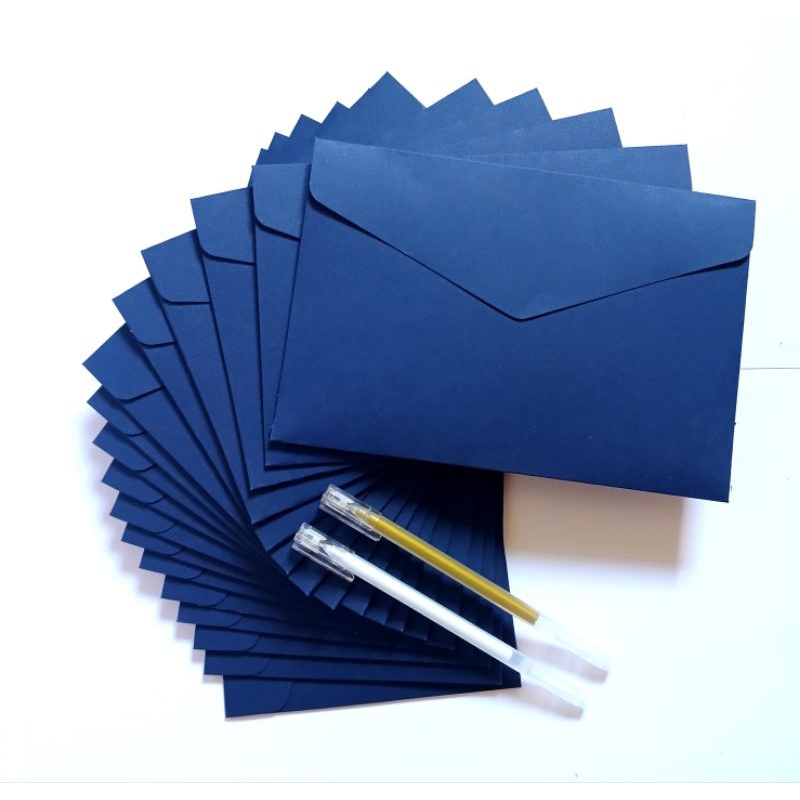 VINTAGE A5 ENVELOPE / NAVY BLUE ENVELOPE 250 GSM THICK by. PRINT SPACE ...
