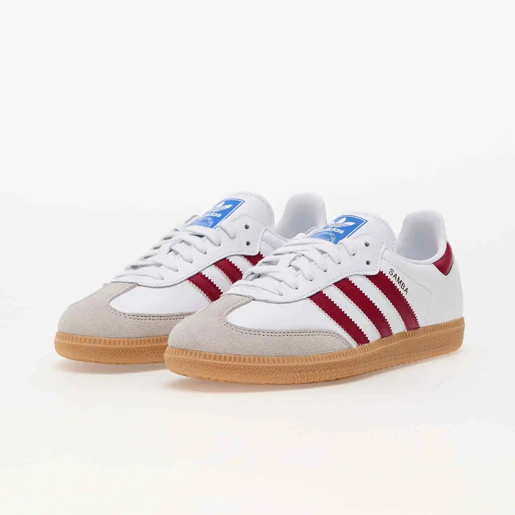 Adidas Samba OG Cloud White Collegiate Burgundy Gum IF3813 | Shopee ...