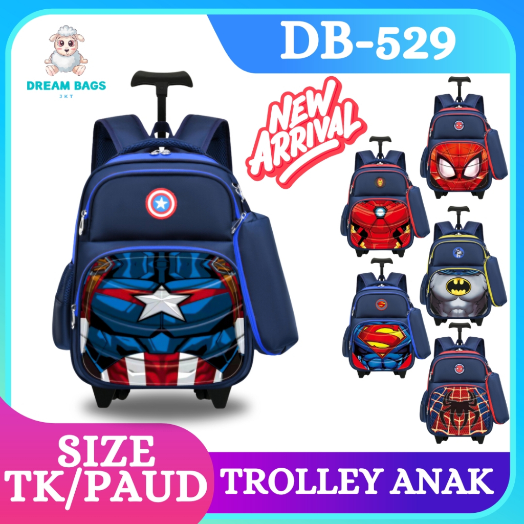 Kindergarten Dream Bags TROLLEY Wheels Push Wheels For Boys Imported 3D ...
