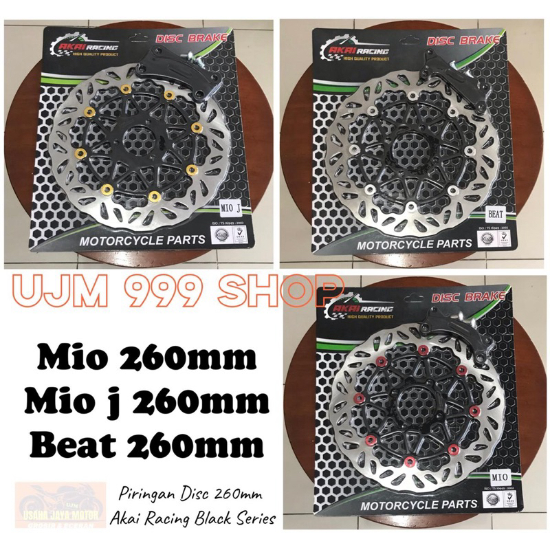 Akai Racing Black Series 260mm Wide Front Disc Plate For Vario,Beat,Mio ...