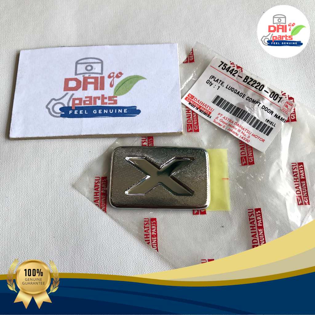 Chrome Emblem Writing Type "X" Rear Luggage Daihatsu Ivori Original ...