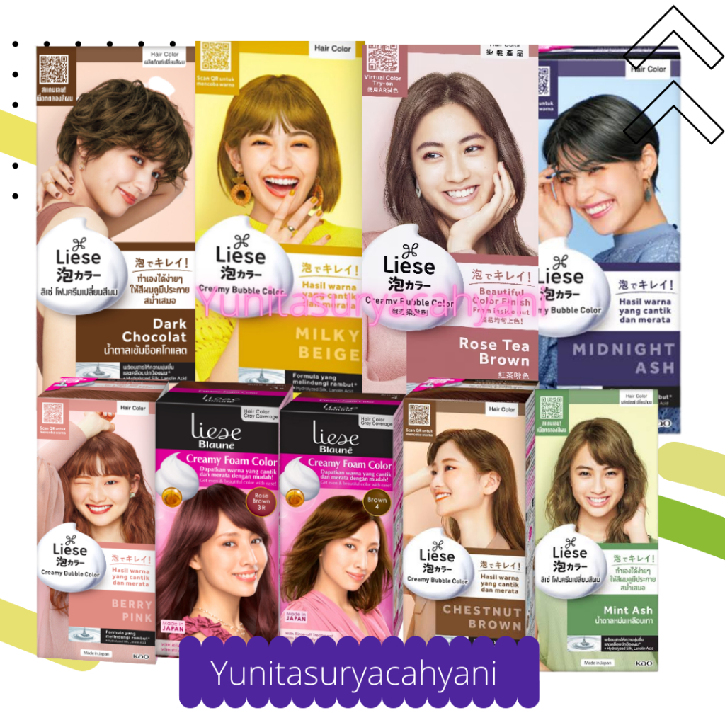 New Japanese Liese Blaune Creamy Bubble Foam Color (For Gray Hair ...