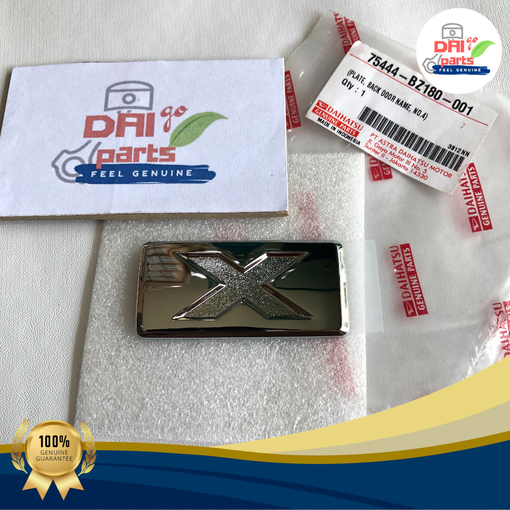 Chrome Emblem Writing Type "X" Rear Luggage Daihatsu Original | Shopee ...