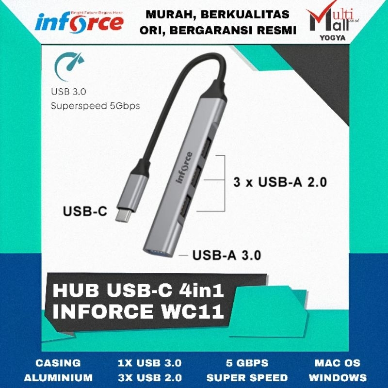 Inforce Converter Hub WC11 4in1 USB Type C to USB 3.0 OTG USB 2.0 Super ...